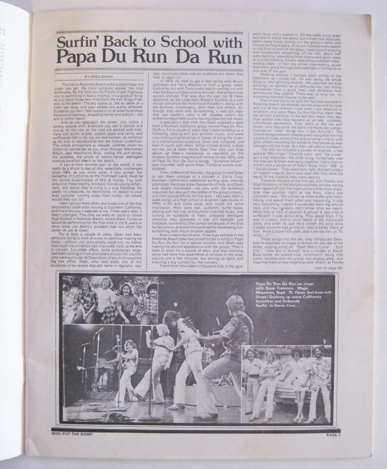 1975 who Put the BOMP Magazine MUSIC & Lifestyle damaged - Etsy