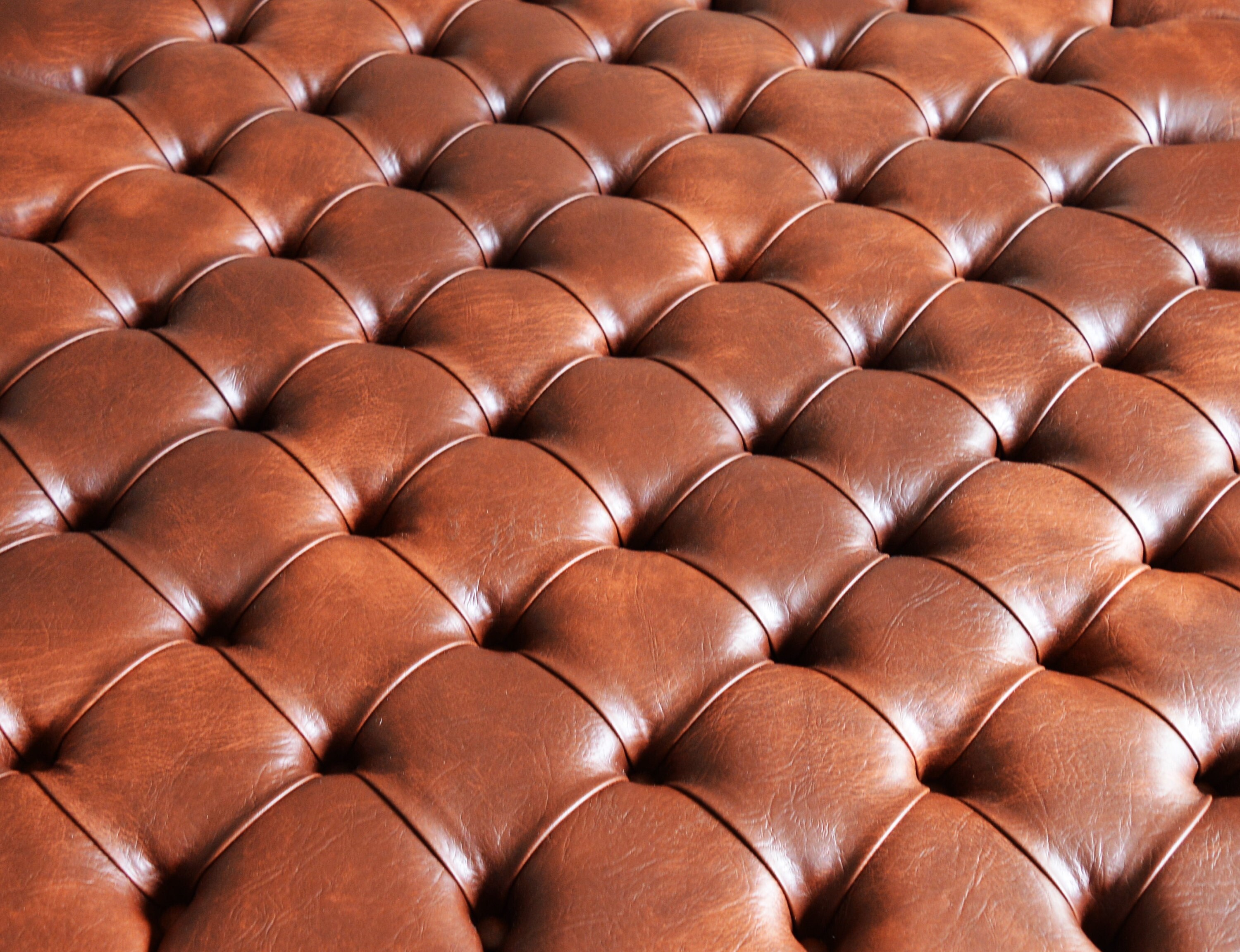 Extra Large Square Chesterfield Style Footstool With Drum Button Base ...