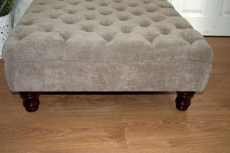 Hand Made Square Design Chesterfield Deep Buttoned Footstool in Casino ...