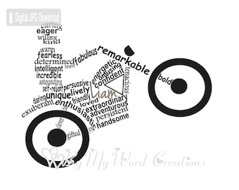 Bike word art | Etsy