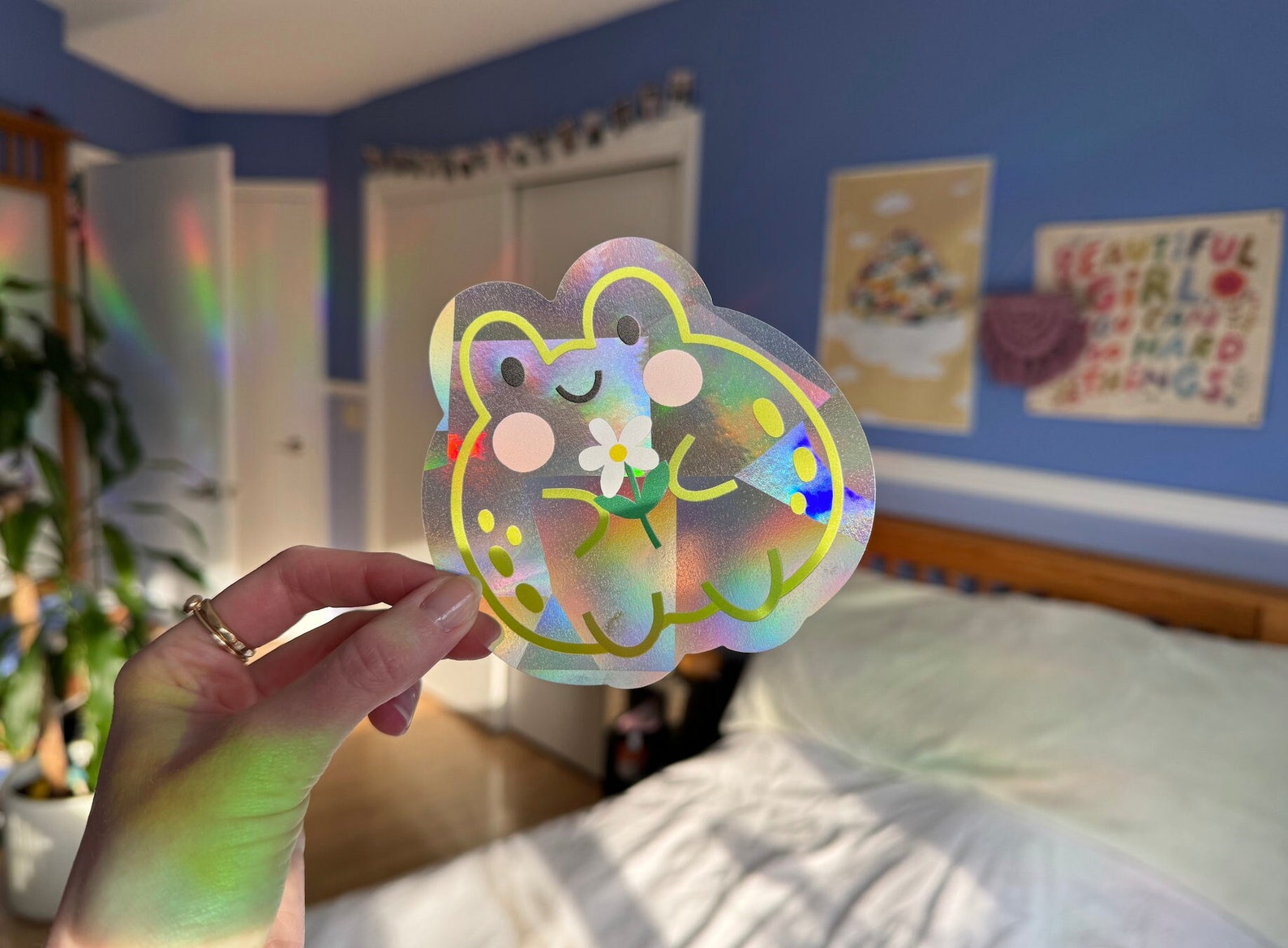 Suncatcher Frog Sun Catcher Window Sticker Cancer Research Donation ...