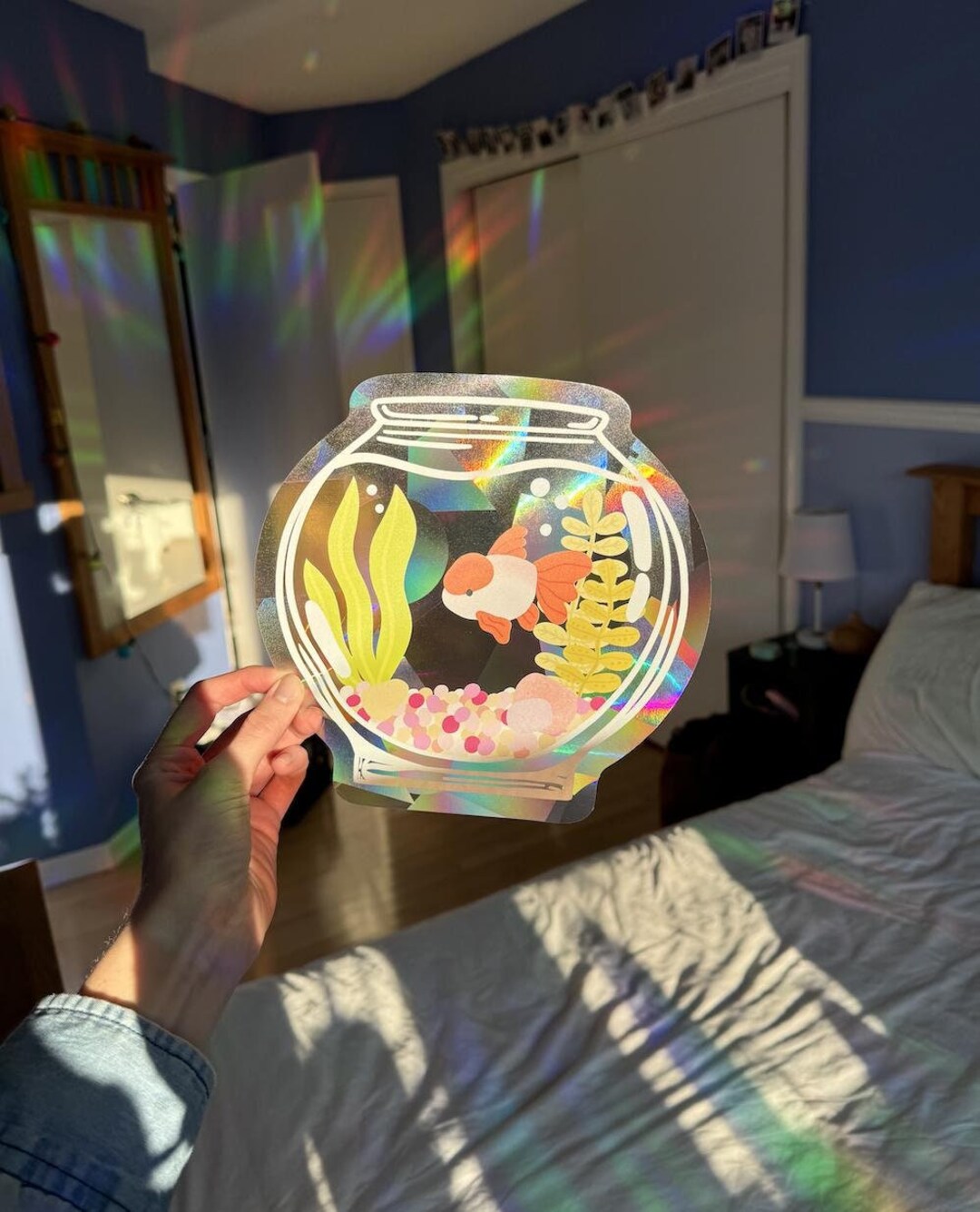 Suncatcher | Fish Bowl Window Cling | Cancer Research Donation ...