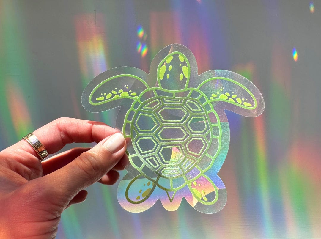Suncatcher | Sea Turtle Window Cling | Cancer Research Donation ...