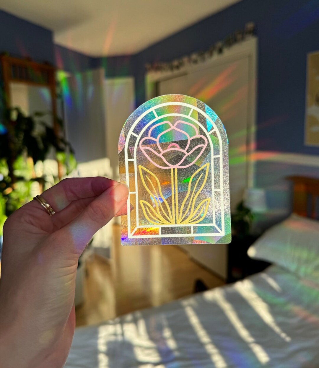 Suncatcher | Pink Poppy Sun Catcher Window Sticker | Cancer Research ...