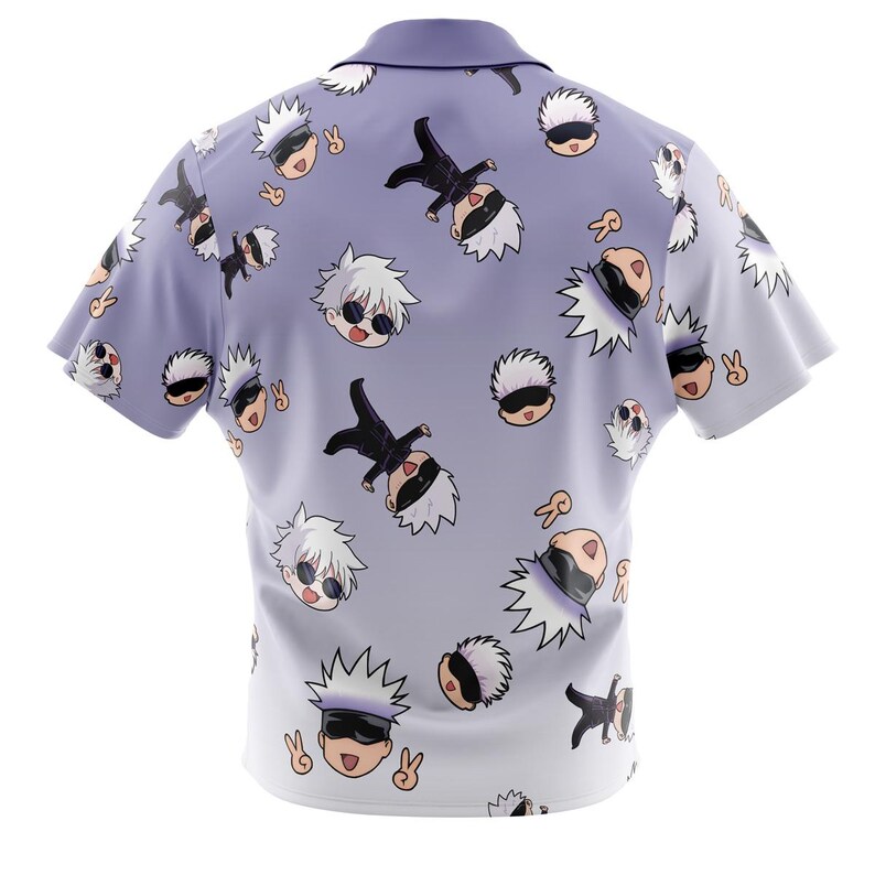Gojo Satoru Pattern Button up Hawaiian Shirt - Etsy
