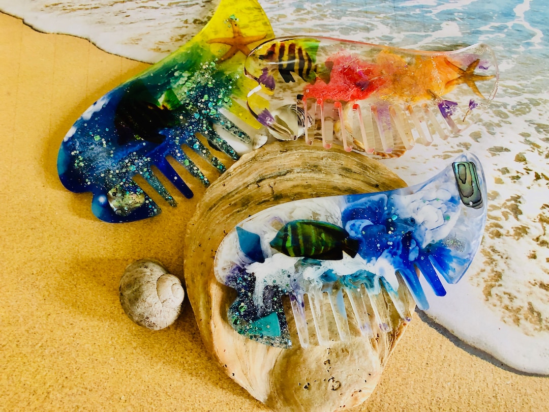 Mermaid Combs - Tallulah Does the Hula - Fish Shaped Resin Combs for ...