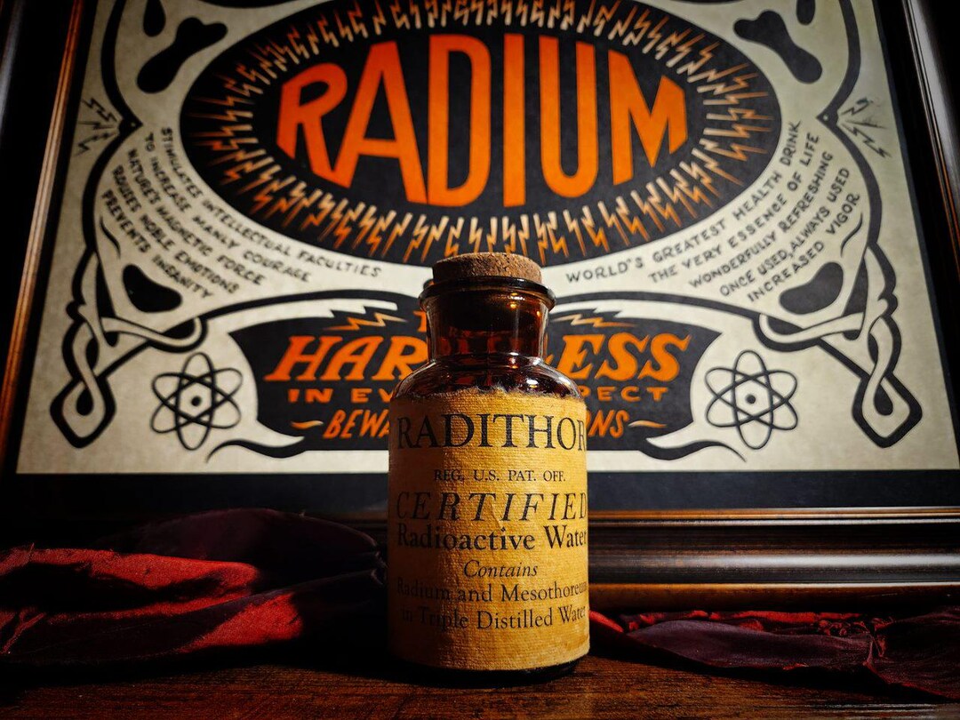 RADITHOR - Glass Radioactive Water Bottle - Quack Patent Medicine ...