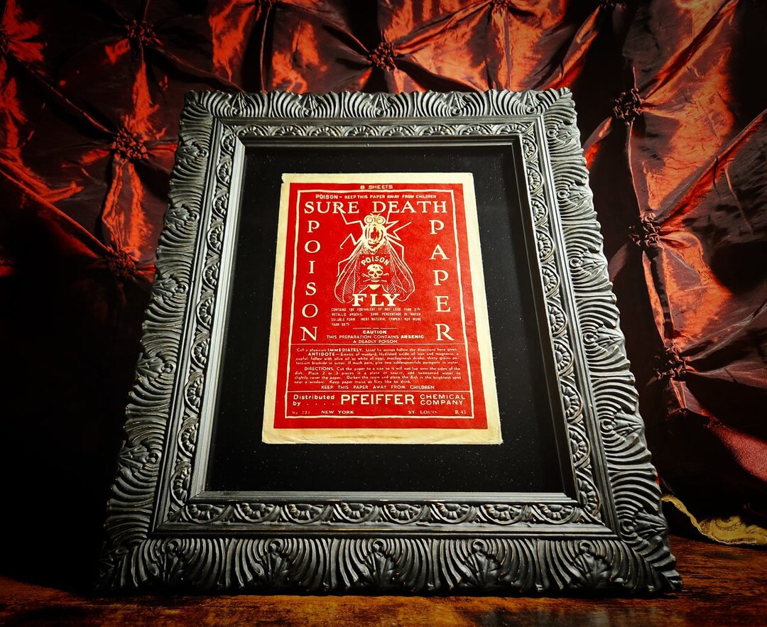 SURE DEATH Fly Poison Paper, Circa 1920s Arsenic Poison Paper Envelope ...