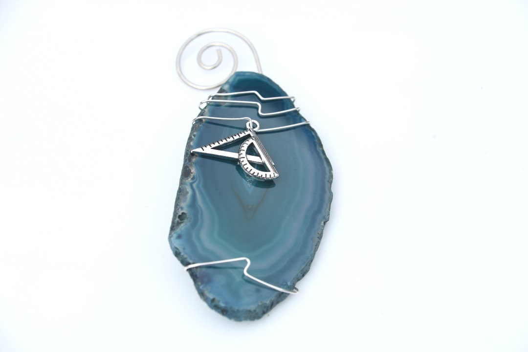 Protractor and Compass Charm Ornament for Architects or Mathematicians ...