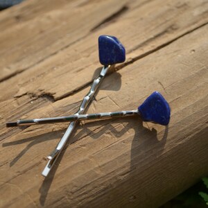 Lapis Lazuli Hair Pins (quantity of 2) - Etsy
