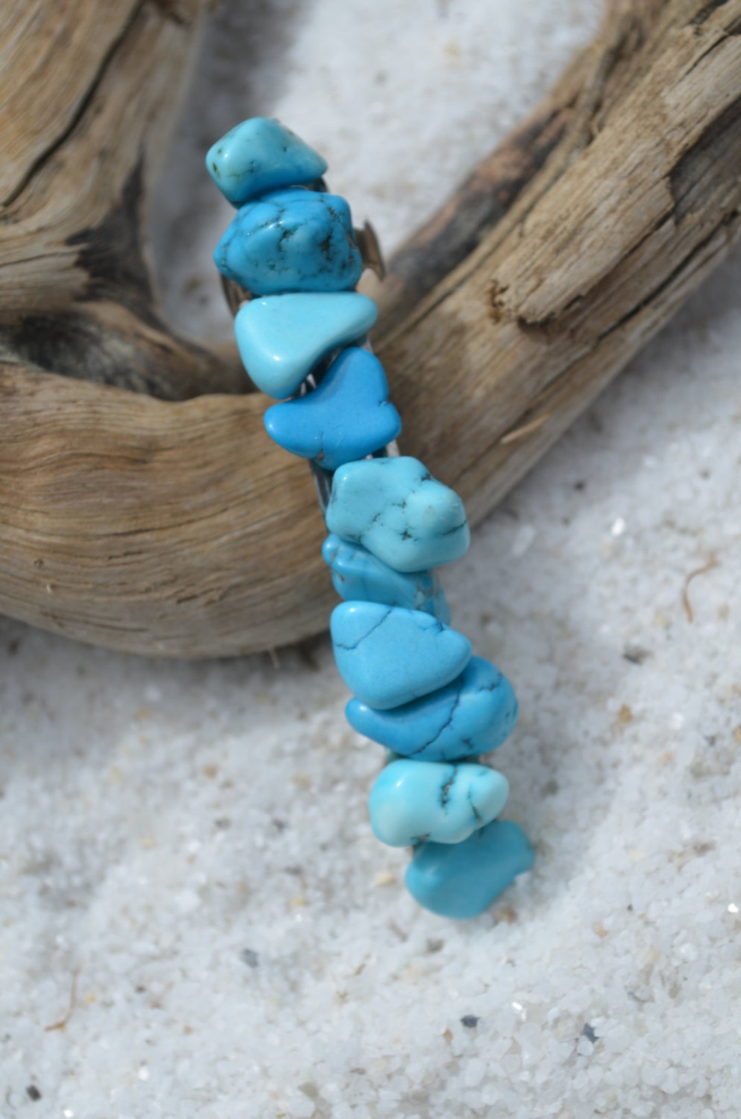 Blue Magnesite Turquenite Stone French Barrette Hair Clip - Etsy