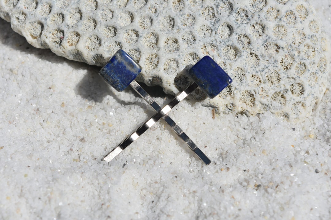 Lapis Lazuli Hair Pins (quantity of 2) - Etsy