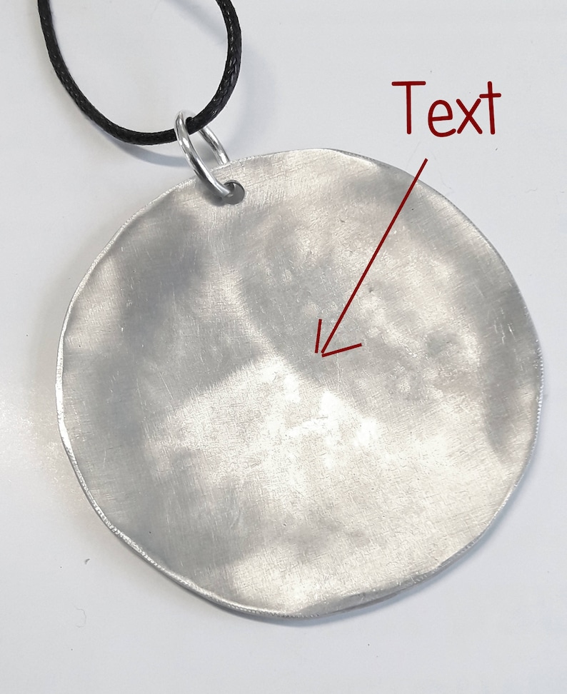 Aluminum Round Pendant (5 Cm) With Sunflower Design, With Custom Text ...