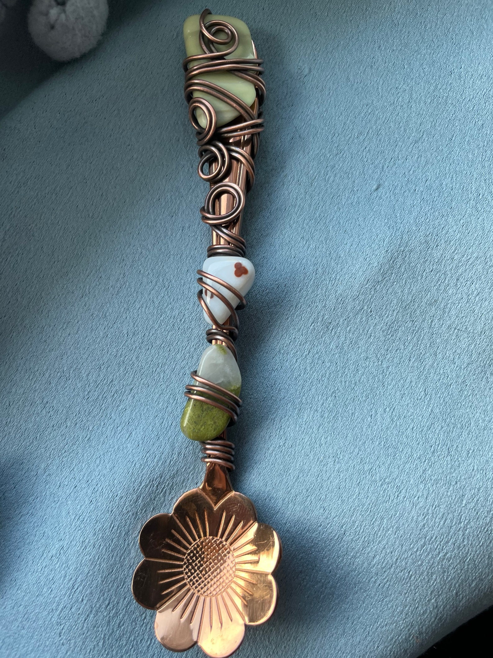 Flower Teaspoons Wire Wrapped With Crystals Stainless Steel - Etsy