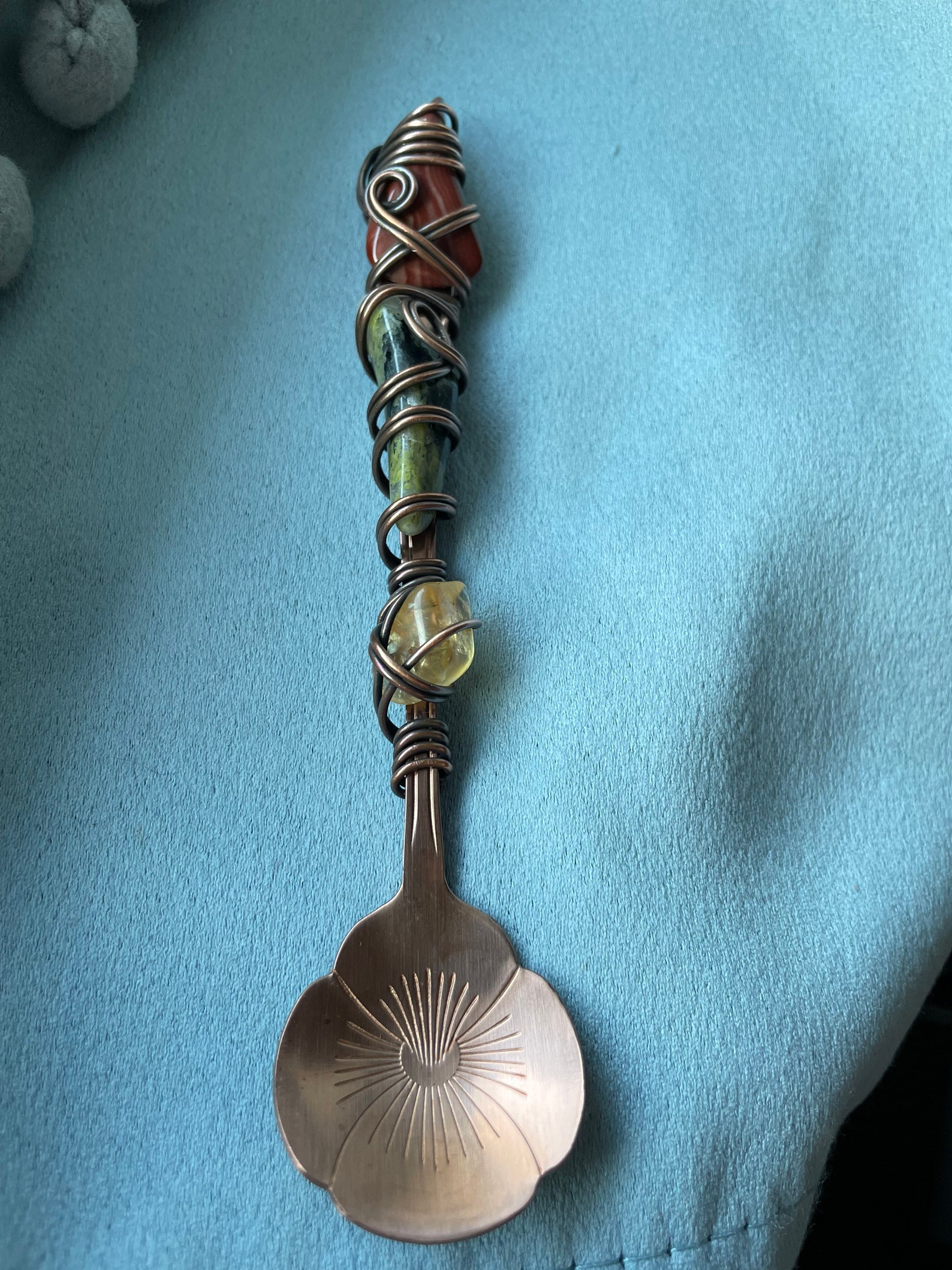 Flower Teaspoons Wire Wrapped With Crystals Stainless Steel - Etsy