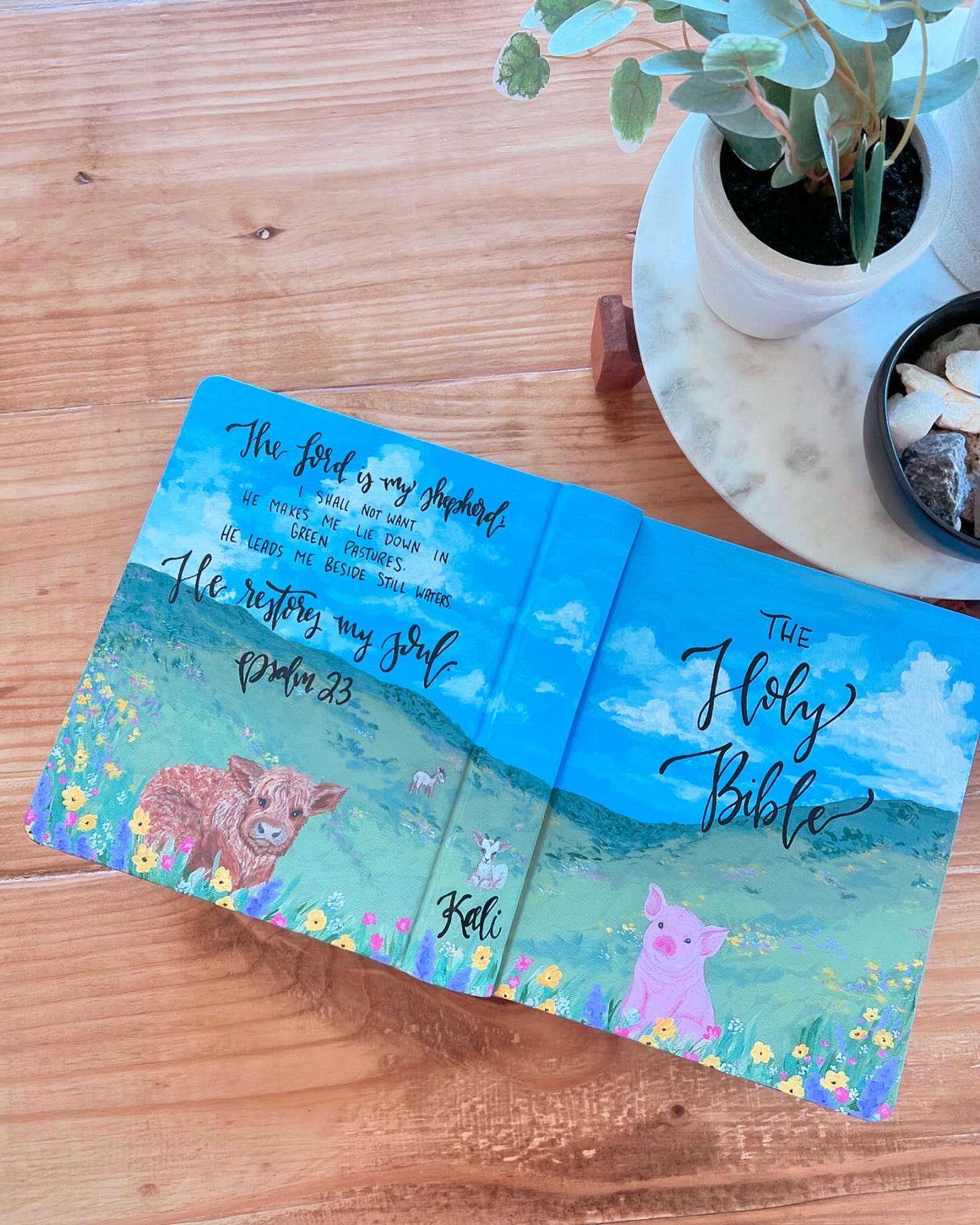 Psalm 23 Green Pasture Farm Animal Bible - Etsy