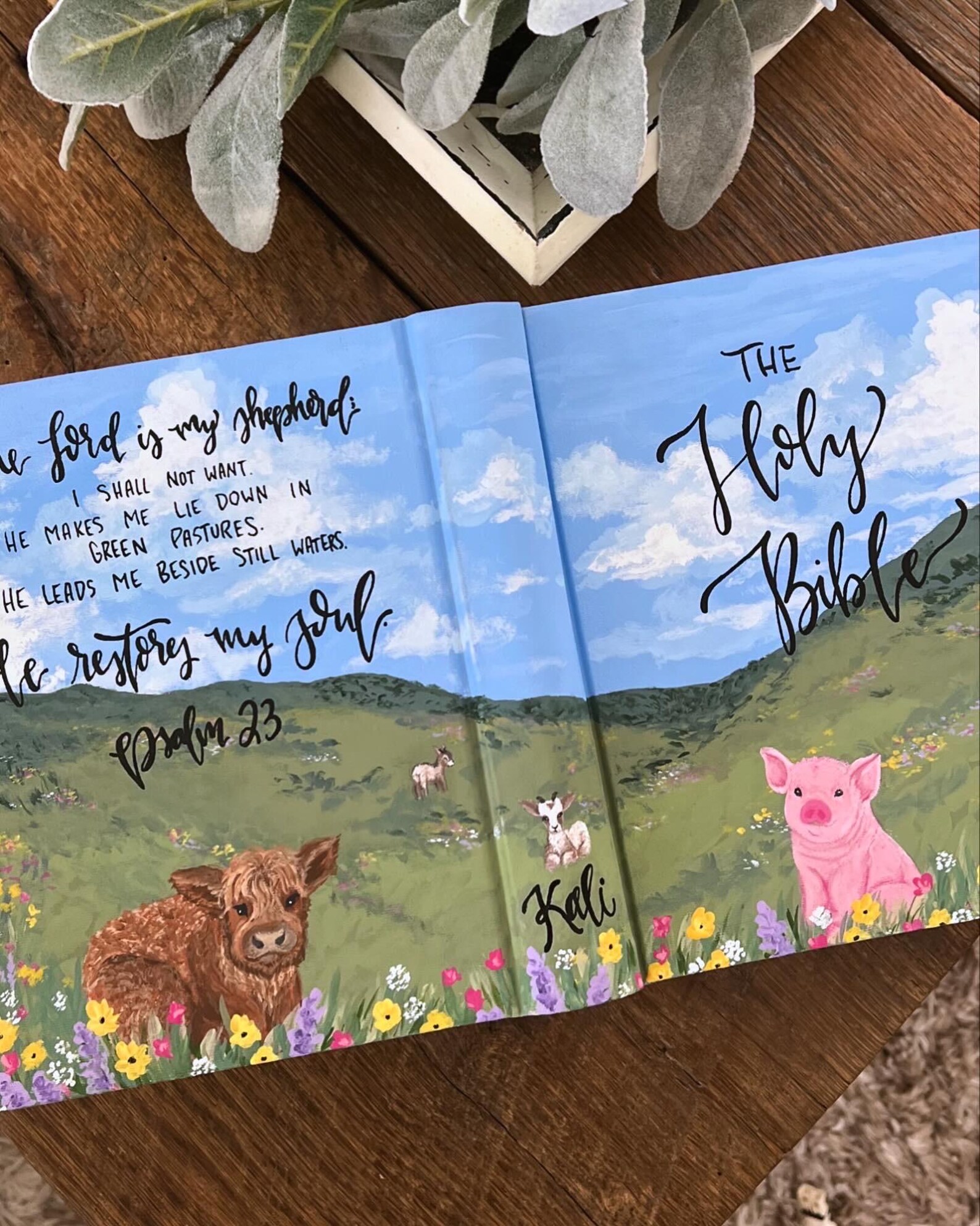 Psalm 23 Green Pasture Farm Animal Bible - Etsy