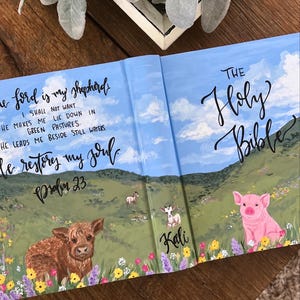 Psalm 23 Green Pasture Farm Animal Bible - Etsy
