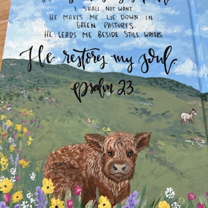 Psalm 23 Green Pasture Farm Animal Bible - Etsy