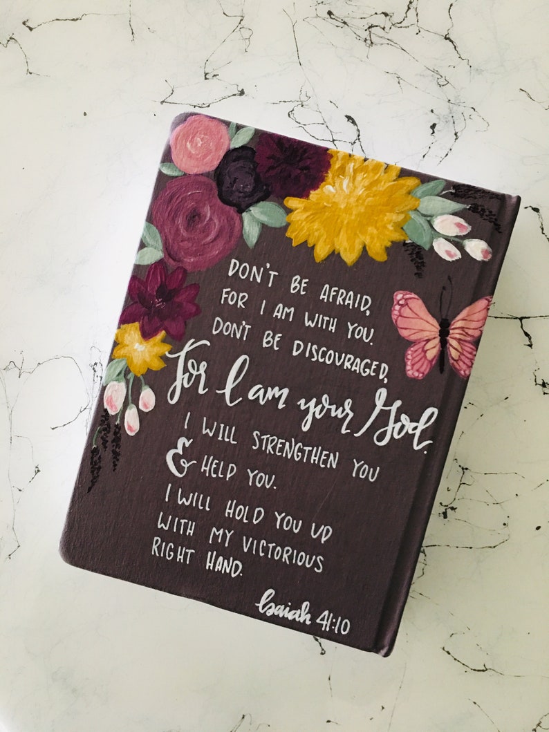 Butterfly and Floral Hand Painted Journaling Bible With - Etsy