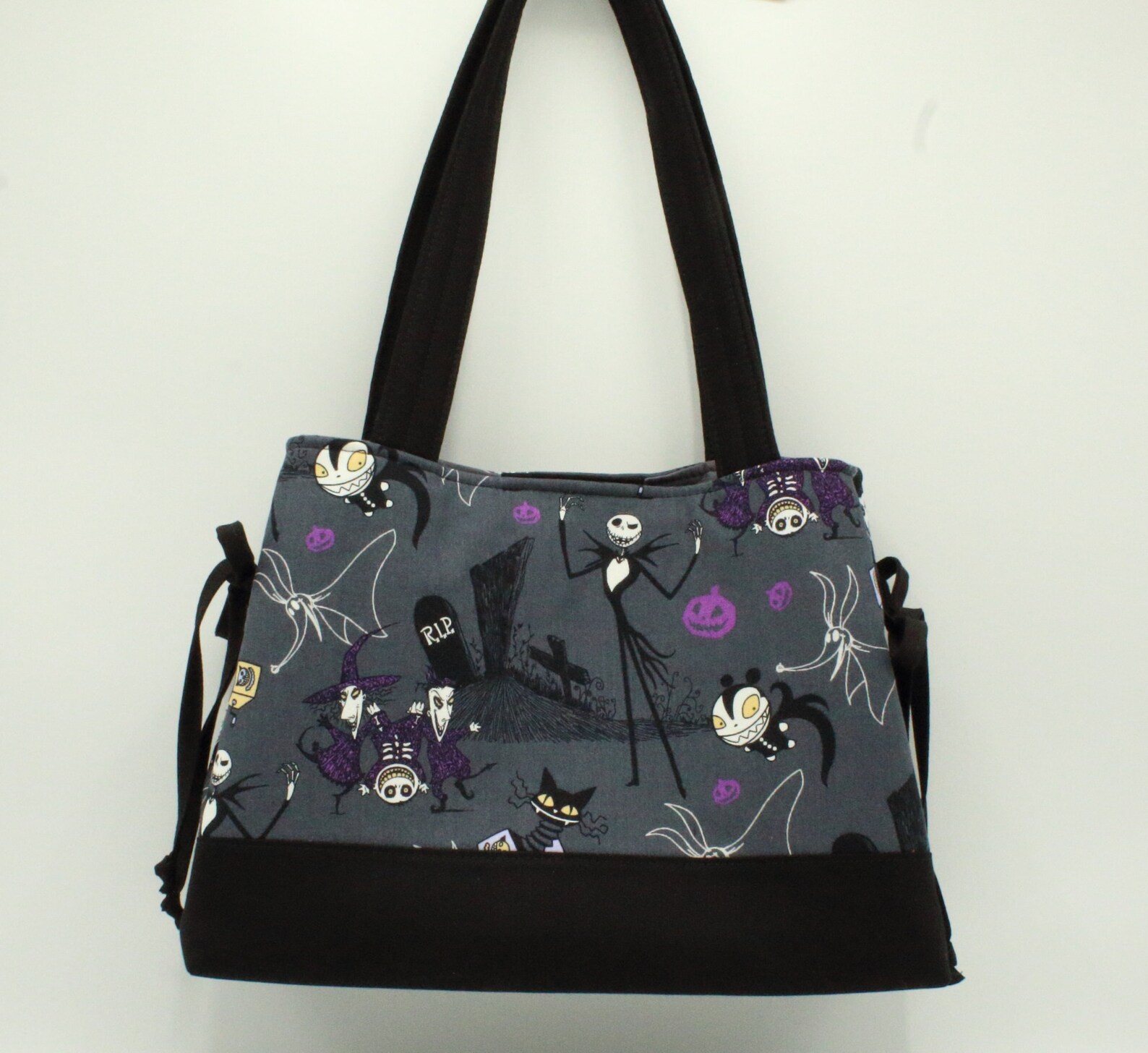 Jack Skellington | Nightmare Before Christmas Handbag Purse GRAY | Tote ...