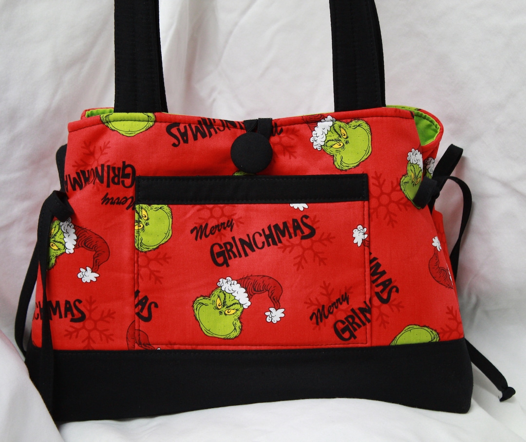 Merry Grinchmas | Grinch | Red | Tote | Handbag/shoulder Bag - Etsy