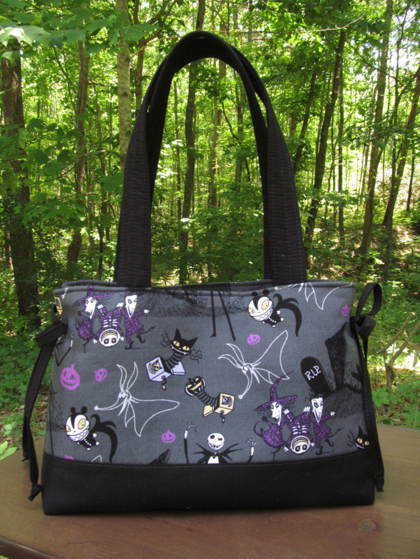 Jack Skellington | Nightmare Before Christmas Handbag Purse GRAY | Tote ...