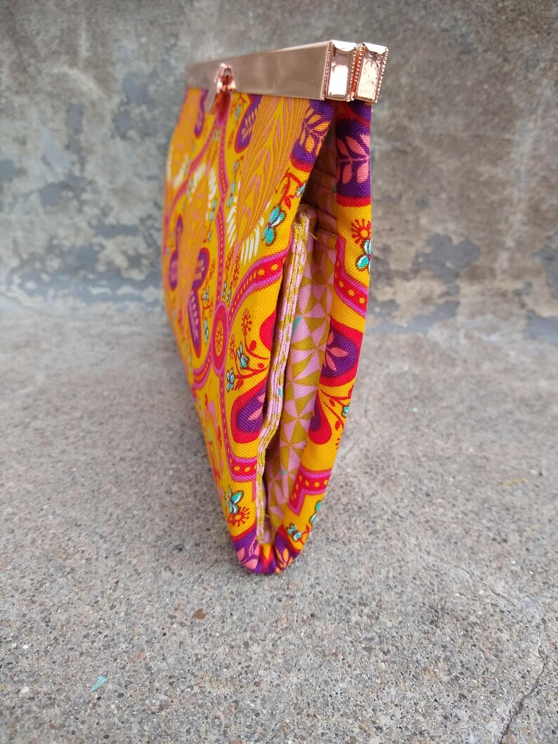 Roxy Wallet Tula Pink Marigold Bee Accordion Wallet Clutch | Etsy