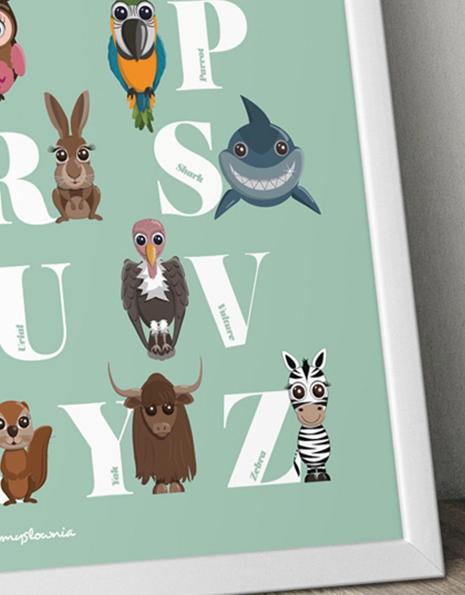 ENGLISH ALPHABET Colorful Poster With the English Alphabet and Funny ...