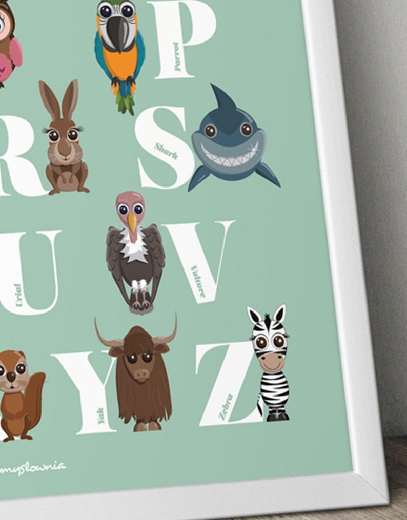 ENGLISH ALPHABET - Colorful Poster With the English Alphabet and Funny ...