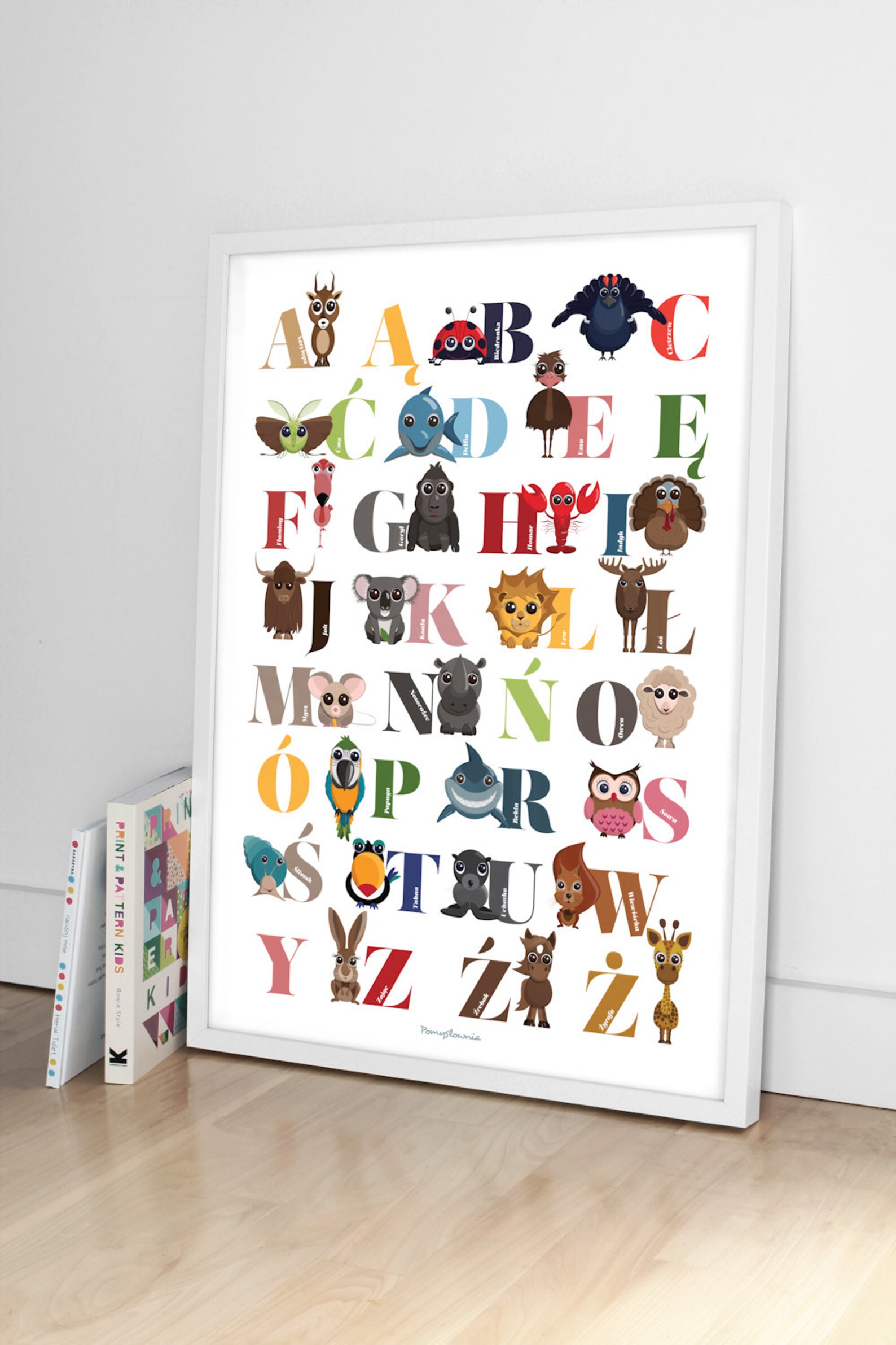 Colorful POSTER With the Polish Alphabet and FUNNY ANIMALS, Large ...