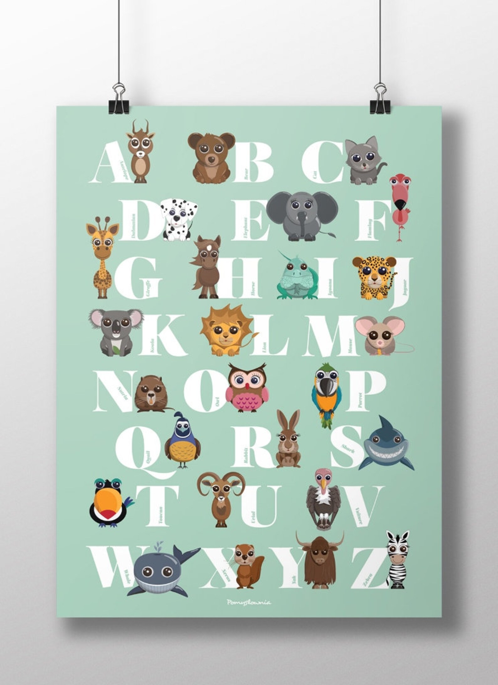 ENGLISH ALPHABET Colorful Poster With the English Alphabet and Funny ...