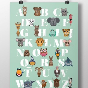 ENGLISH ALPHABET - Colorful Poster With the English Alphabet and Funny ...