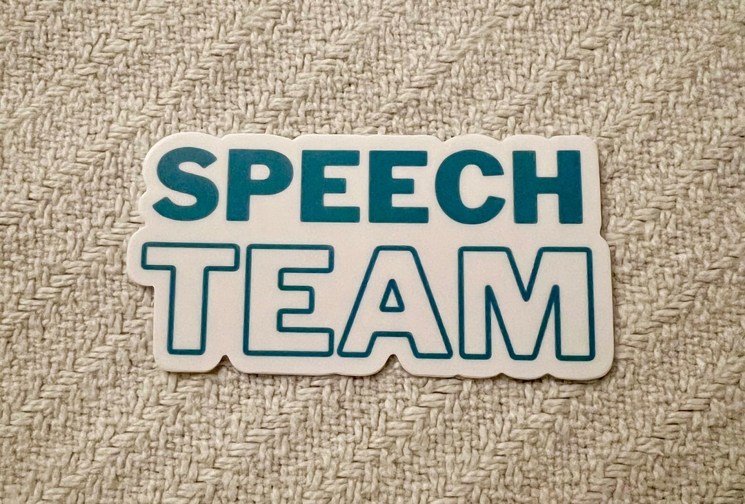 Light Green Speech Team Speech Therapy Sticker - Etsy