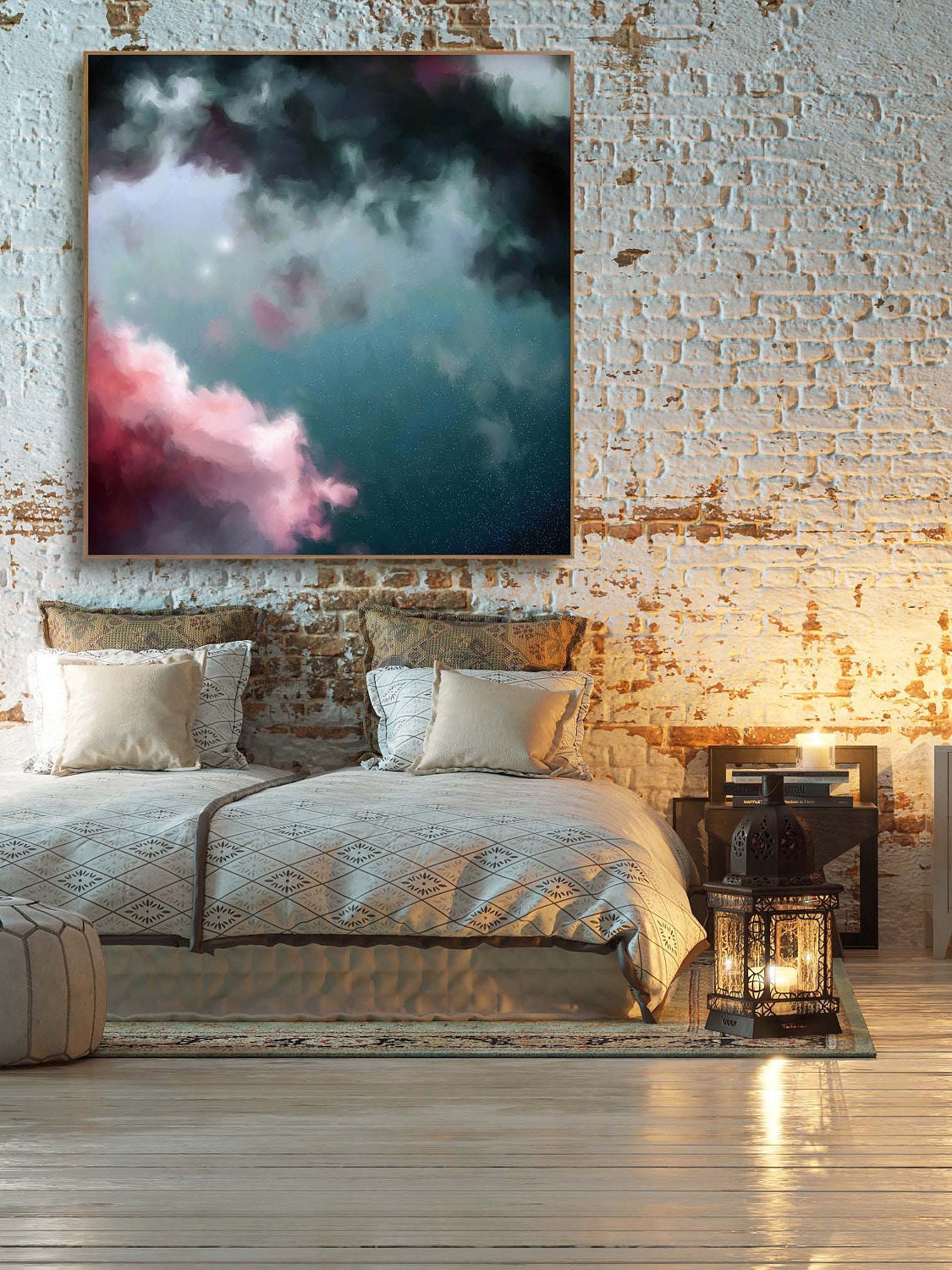 Night Sky Painting Fine Art Skyscape Large Wall Art Clouds - Etsy Australia