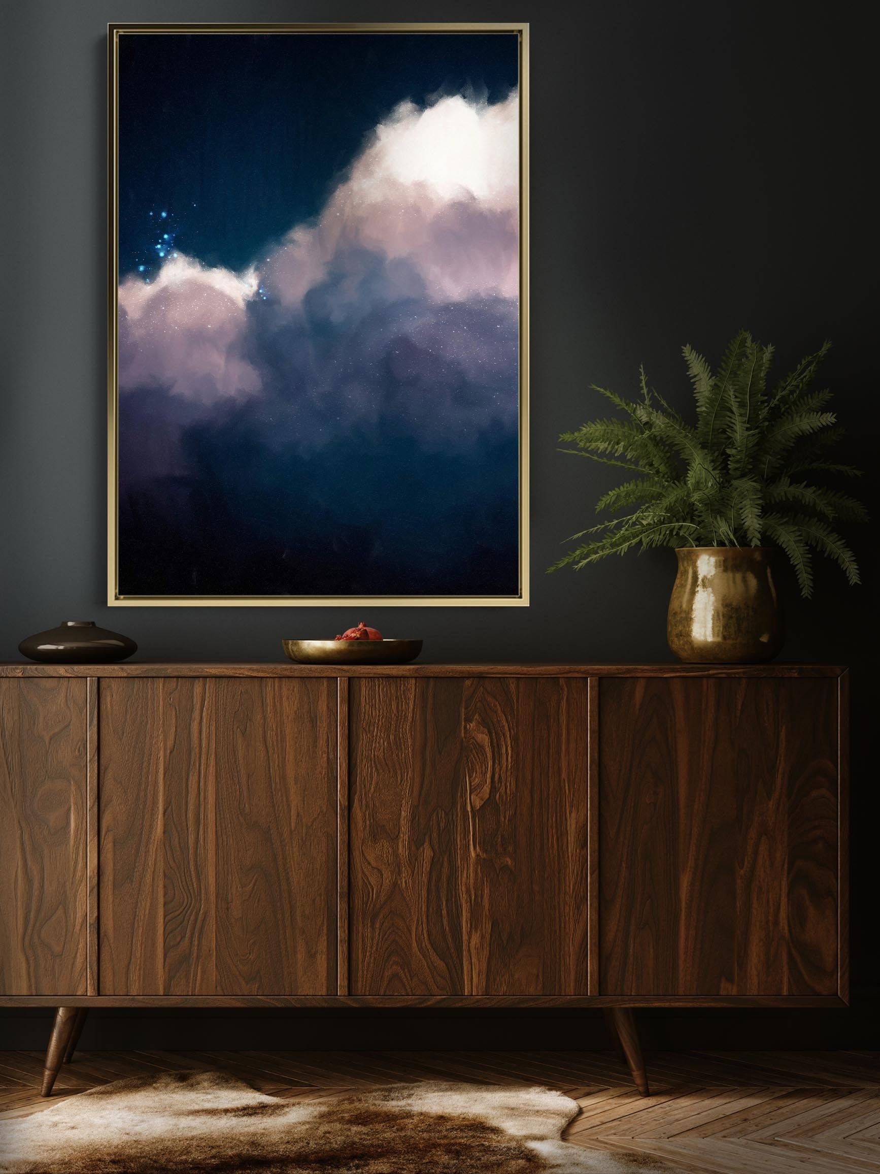 EXTRA LARGE ART Cloud Painting Abstract Art on Canvas | Etsy