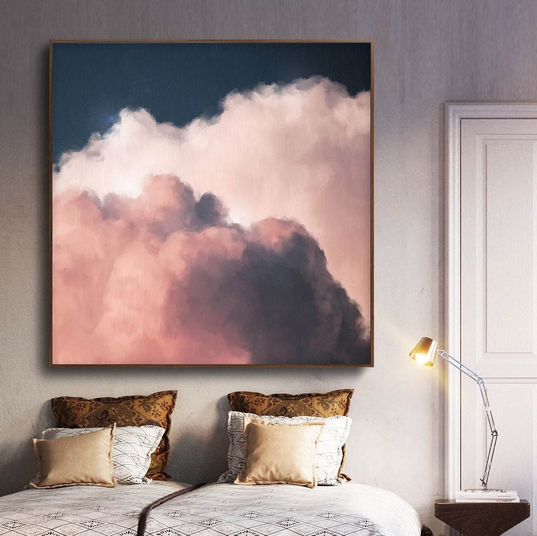 Cloud Painting, Original Abstract Art, Modern Art, Cloud Art, Landscape ...