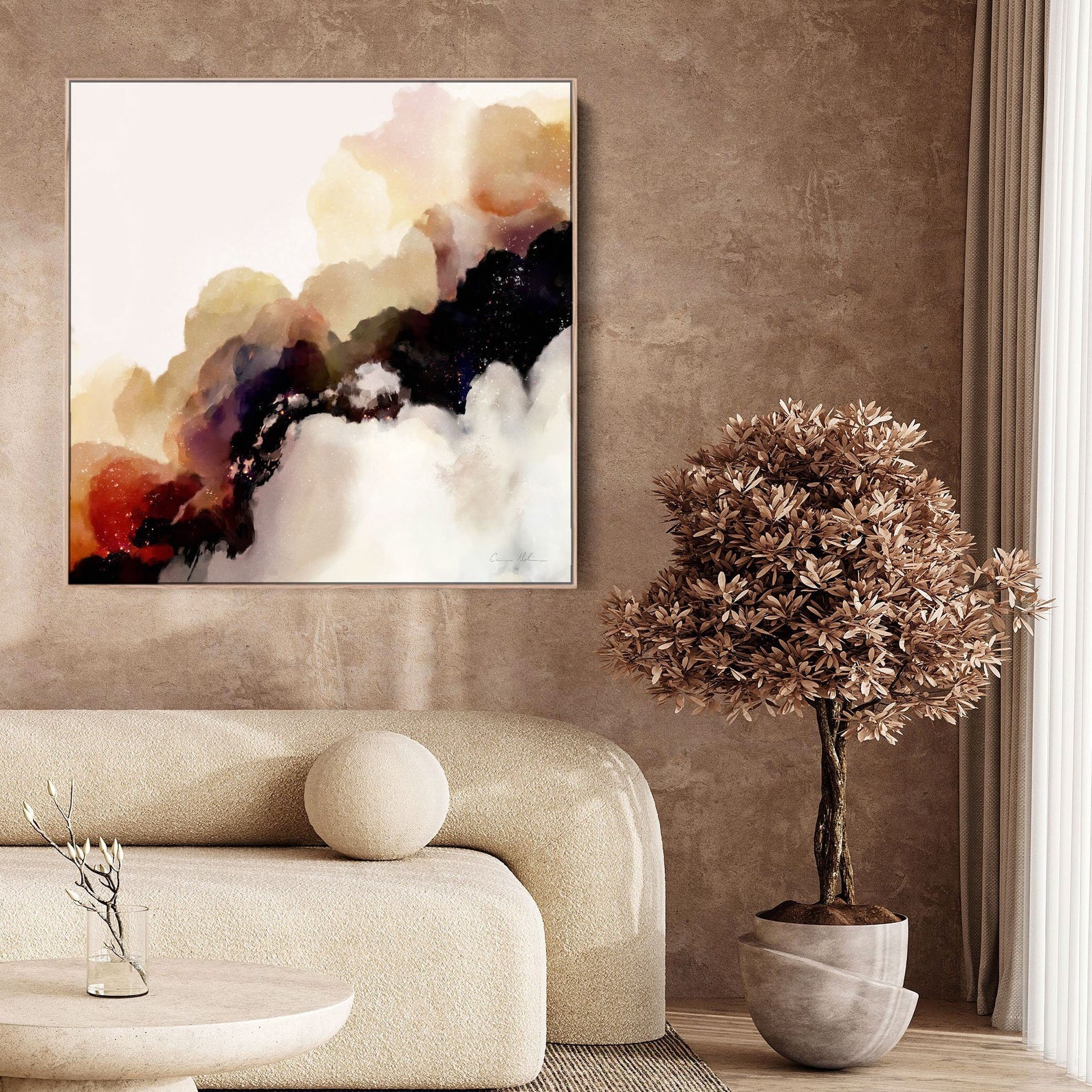 Cloud Wall Art · Neutral Abstract Art Print · Minimalist Wall Art · Sky ...