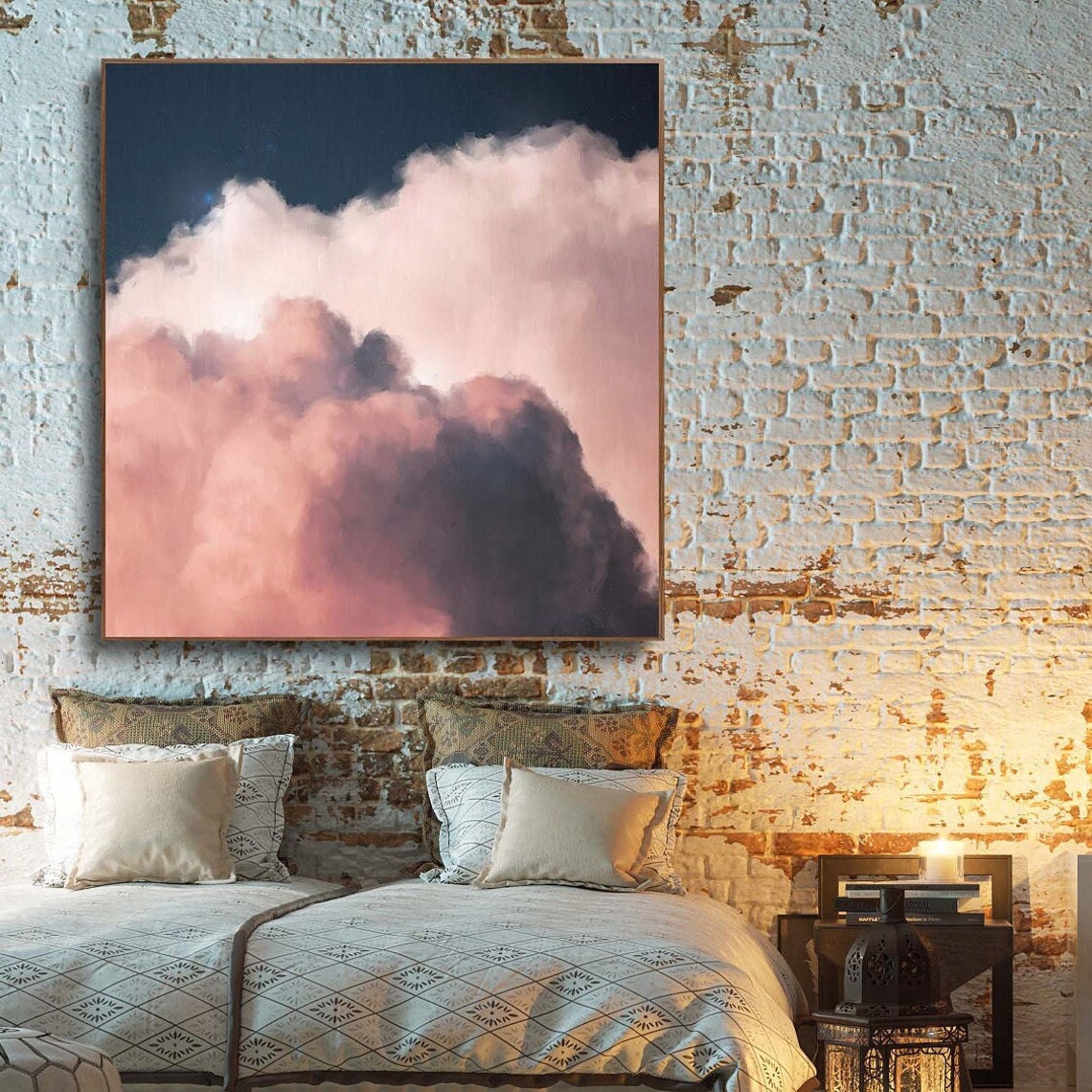 Cloud Painting Original Abstract Art Modern Art Cloud Art - Etsy