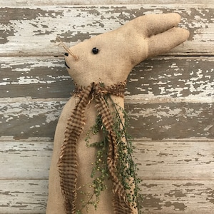 Primitive 12 Partly Rag Stuffed Garden Rabbit Bunny Hand Sewn Easter - Etsy