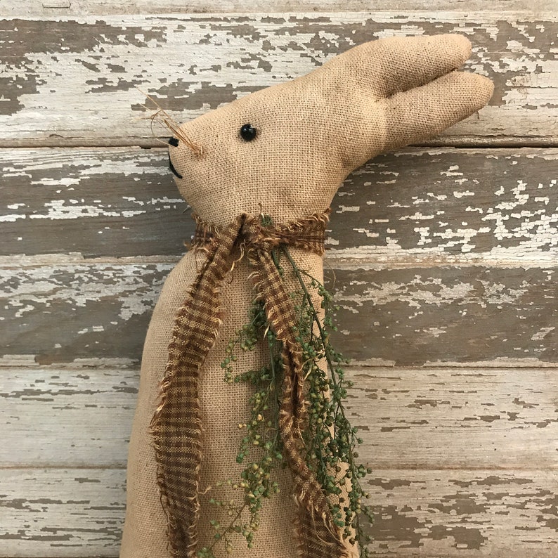 Primitive 12 Partly Rag Stuffed Garden Rabbit Bunny Hand Sewn Easter - Etsy