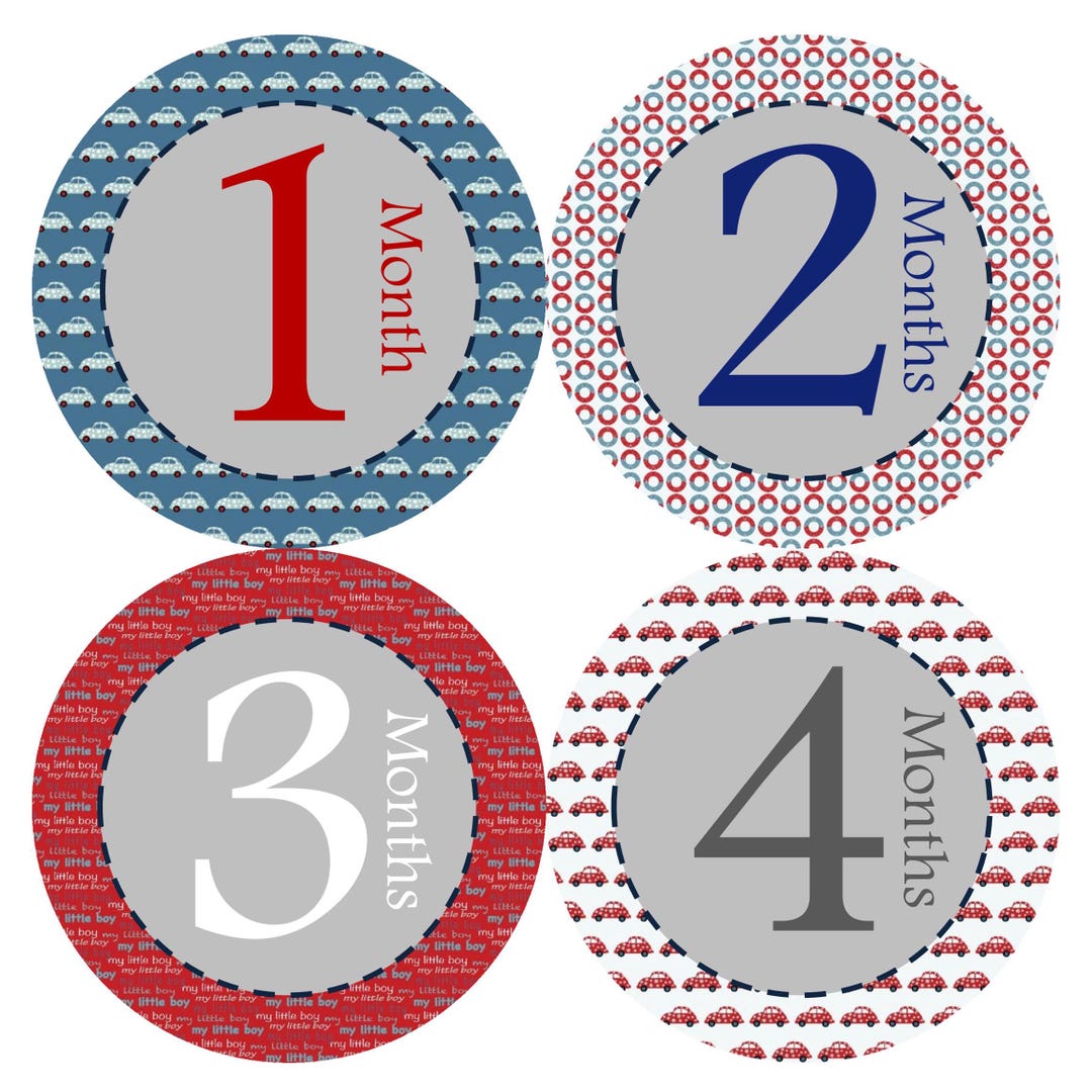 PRINTABLE INSTANT DOWNLOAD Cars Baby Onesie® Milestone Stickers, Baby ...