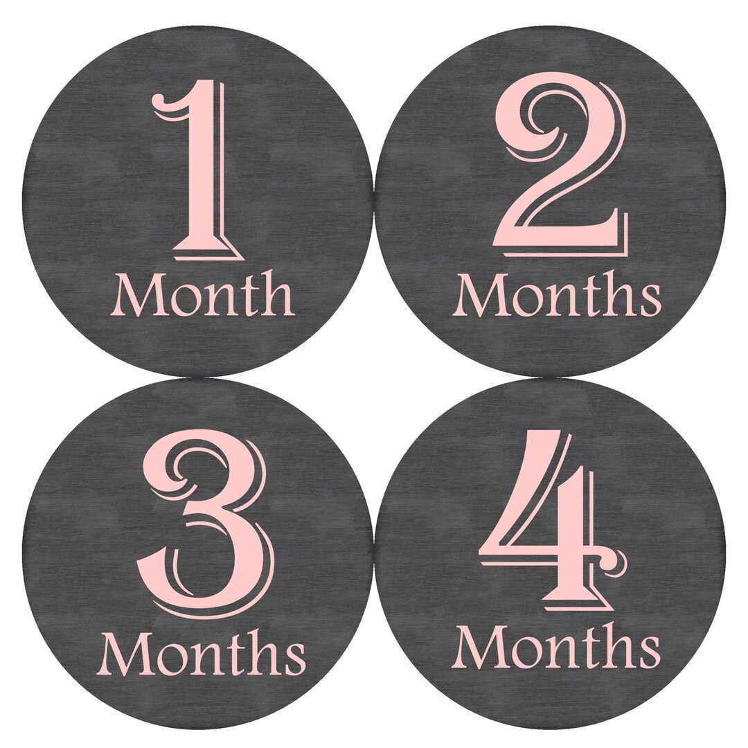 PRINTABLE INSTANT DOWNLOAD Pink Chalkboard Baby Onesie® Milestone ...