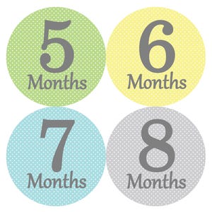 Baby Milestone Stickers Boy, Milestone Stickers, Month to Month ...