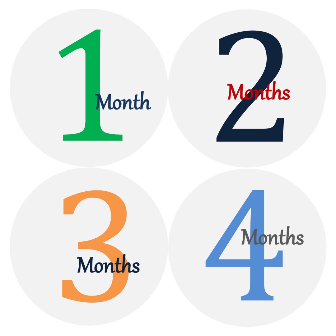 PRINTABLE INSTANT DOWNLOAD Colorful Baby Onesie® Milestone Stickers ...