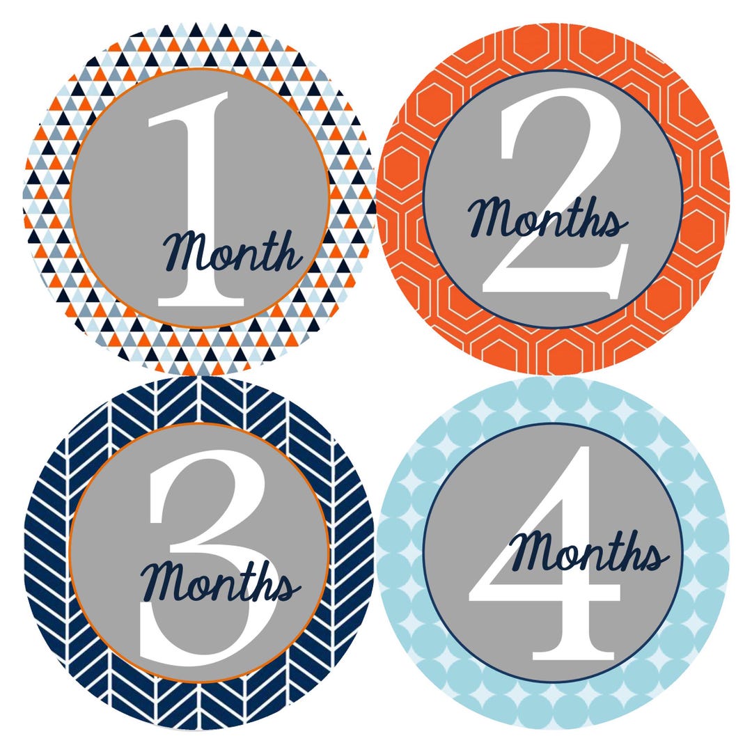 PRINTABLE INSTANT DOWNLOAD Baby Onesie® Milestone Stickers, Baby Belly ...