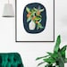 Orange Tree Gouache Painting: Floral Art Print - Etsy