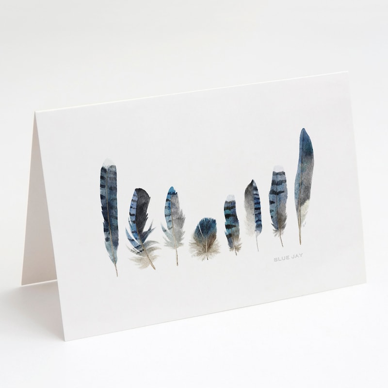 Feather Cards - Etsy