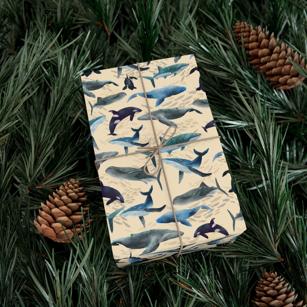 Humpback Whale Whale Shark Wrapping Paper Roll Orca Whale Killer Whale ...