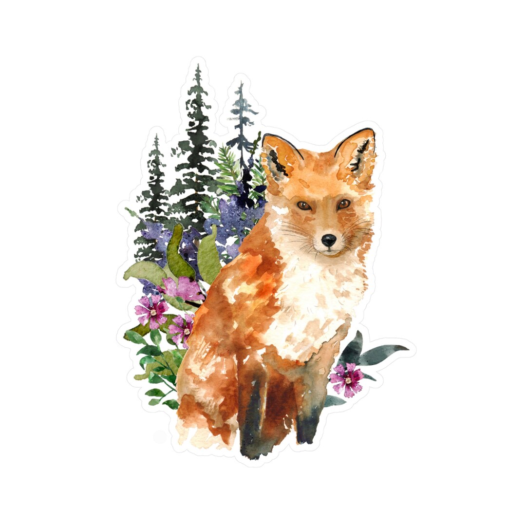 Cottagecore Stickers Enchanted Forest Sticker Fox Sticker Vinyl Sticker ...